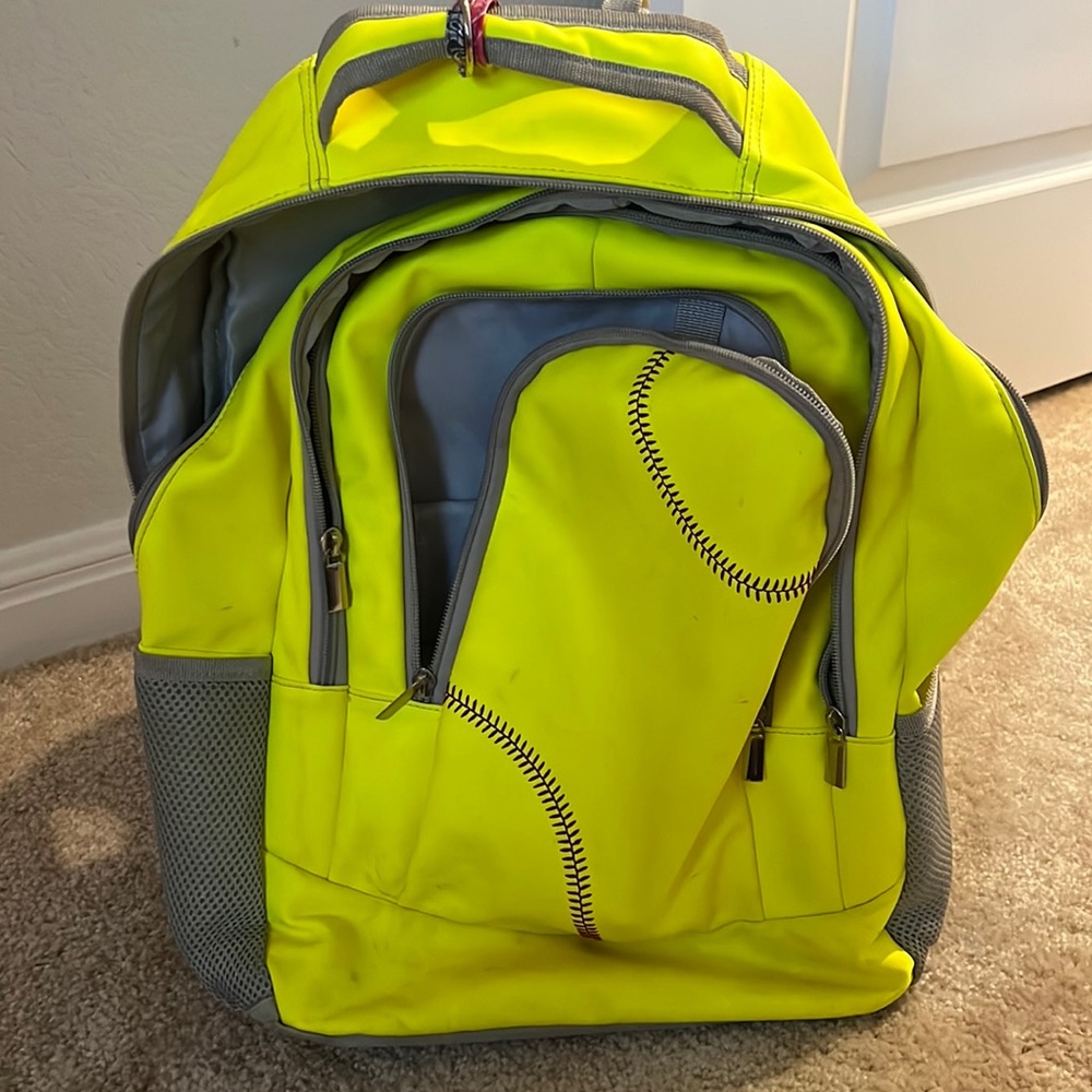 Softball Leather Backpack - Gem